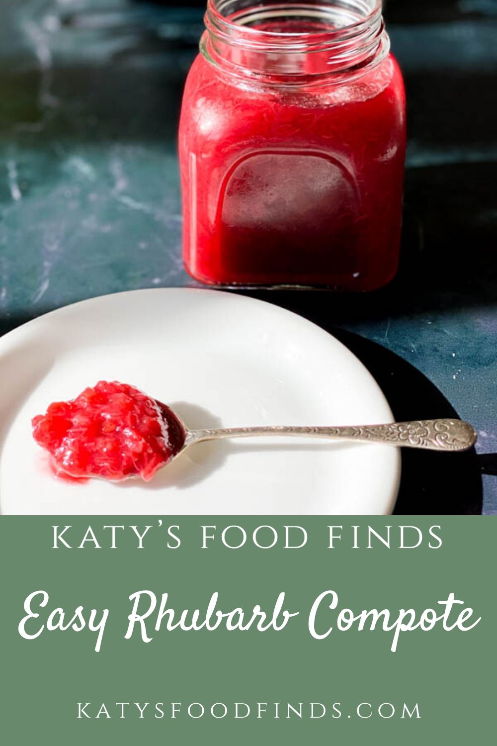 Easy Rhubarb Compote - Katy's Food Finds