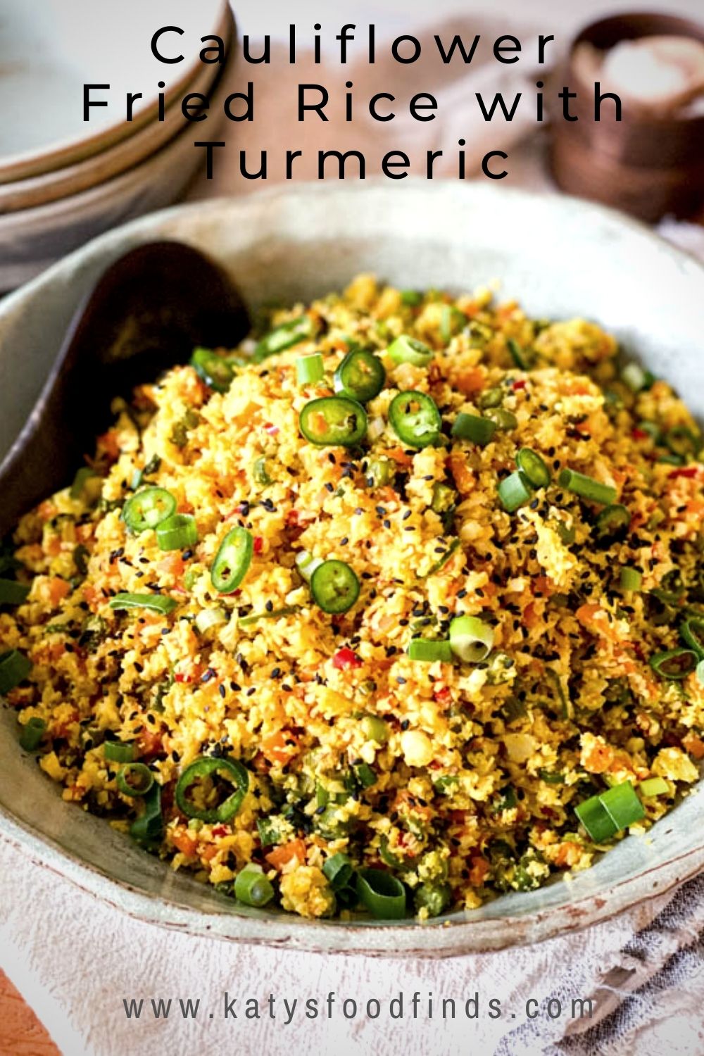 Cauliflower Fried Rice with Turmeric - Katy's Food Finds
