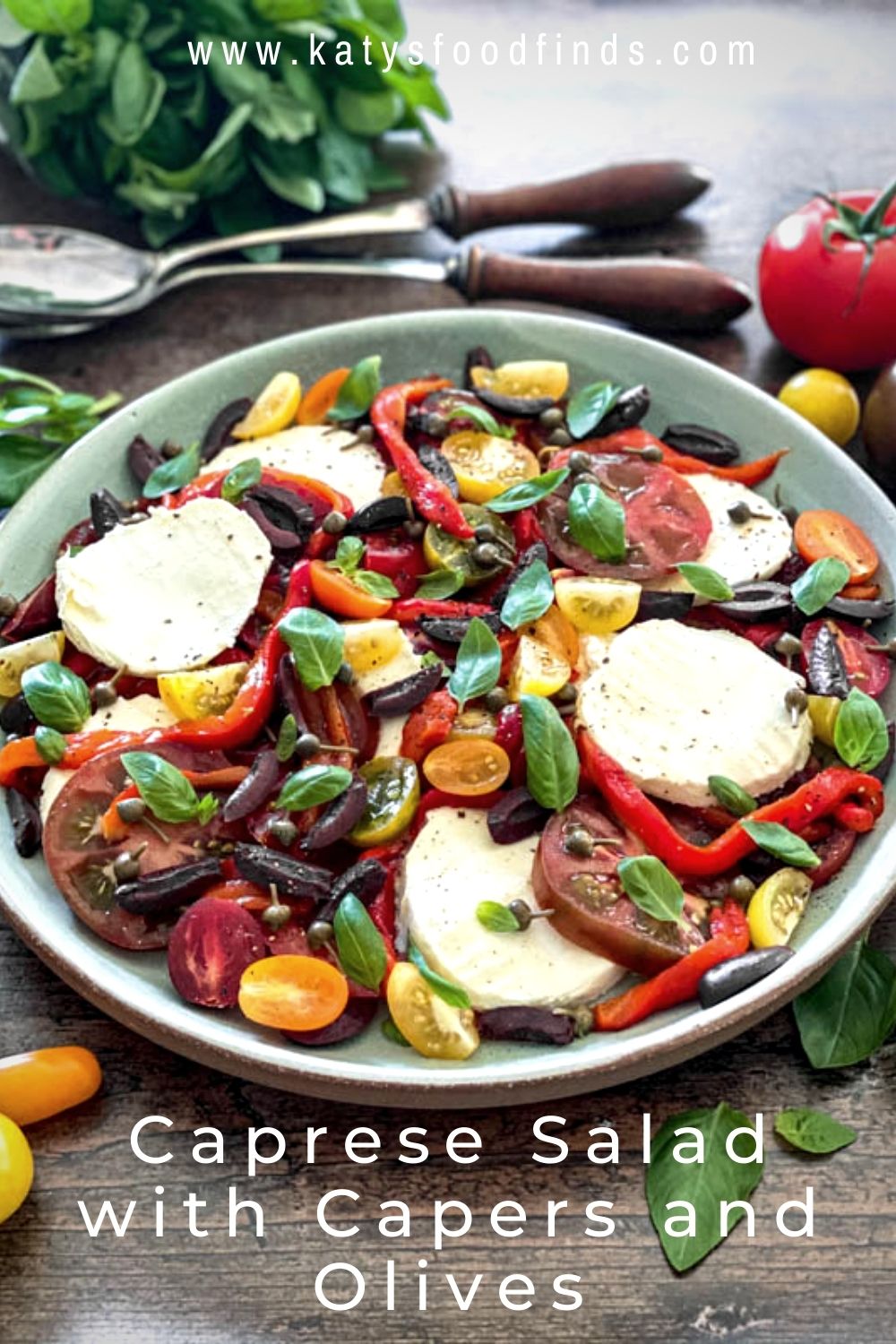 Caprese Salad with Capers and Olives - Katy's Food Finds